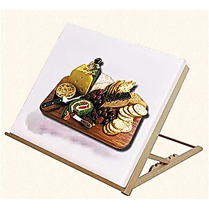 EJiaDuola 25x19 Inch Drafting Table, Solid Wood Artist Drawing Desk, Art Craft Table with Adjustable Height and Tiltable Tabletop for Artwork, Graphic Design, Reading