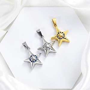 memorial jewelry Bling Star Jewelry Collection Urn Pendant Cremation Ashes Keepsake Necklace