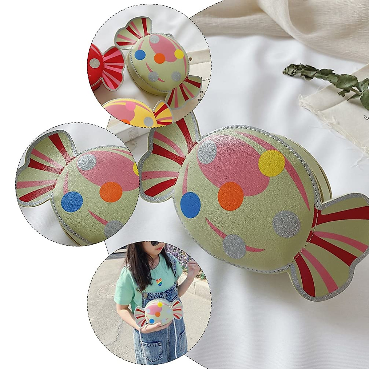 Candy Shaped Bag Cross Body Bag Mini Change Purse Storage Pouch