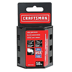 CRAFTSMAN Utility Knife Blades, Hook, 50 Pack (CMHT11146L)