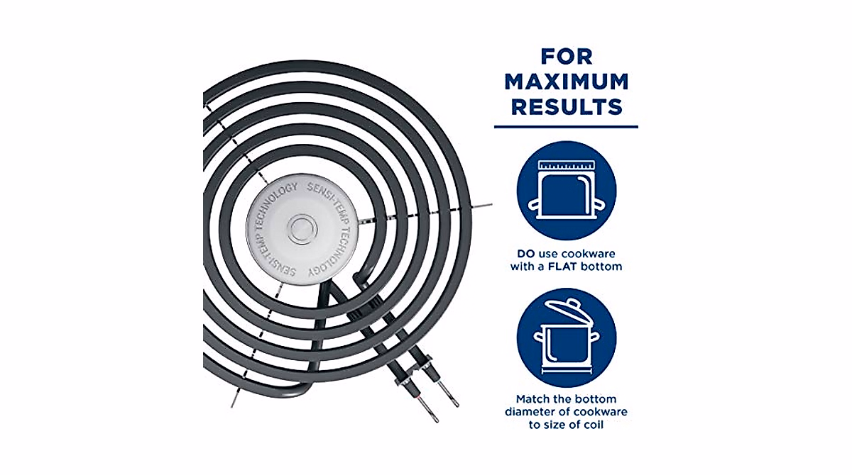 GE 8" Electric Range Coil Burner with Sensi-Temp Technology