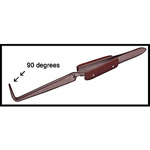 Bundle: Cross Lock Fiber Grip Soldering Tweezers Set - 6.5" Solder Tweezers ( 45-Degree Angle), 6" Solder Tweezers (Approx. 90-Degree Angle) & 6.5" Straight