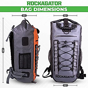 Rockagator Waterproof Backpacks - Hydric Series 40 Liter Hunting Camouflage Quick-Submersion Waterproof Backpack, River Dry Bag for Canoeing, Kayaking or Rafting, Covert