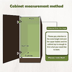 LYNNON 2 Tier Pull Out Cabinet Organizer Heavy Duty Pull Out Cabinet Drawer Sliding Cabinet Organizer Pull Out Shelves for Pantry, Kitchen, Bathroom,(7''Wx21''Dx17.3''H) - Chrome