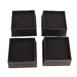 Biitfuu Furniture Riser Furniture Pad Bed Foot Booster Pad Lift Foot Pad Square TPU for Mute Waterproof Raisers Bed Risers