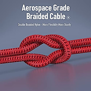 Micro USB Cable Android, BrexLink Micro USB to USB 2.0 Cable Nylon Braided Fast Charging Cable Compatible with Samsung, Kindle, Android Phones, Galaxy S7 Edge, Moto G5, PS4 (6.6ft+6.6ft, Red)