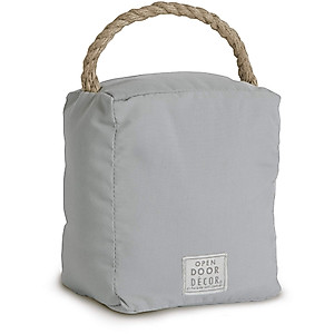 Pavilion Gift Company Family Rules: Be Happy Laugh A Lot Door Stopper, Grey