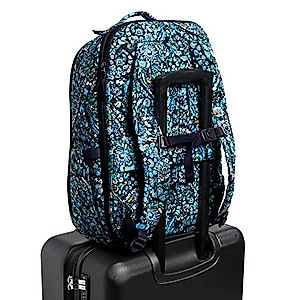Vera Bradley Women's Cotton Large Travel Backpack Travel Bag, Dreamer Paisley - Recycled Cotton, One Size