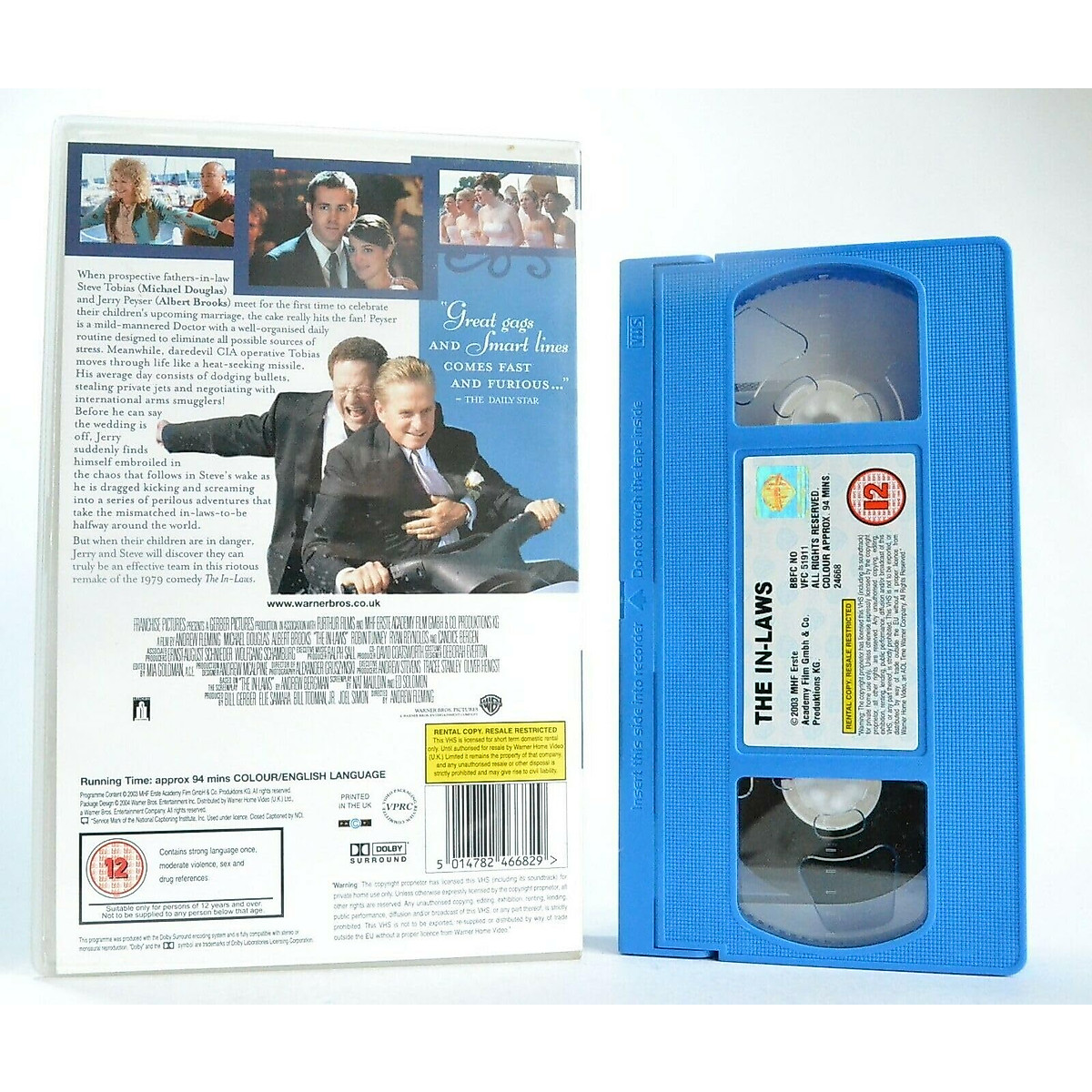 The In-Laws (2003): Wedding Comedy - Large Box - M.Douglas/R.Reynolds - Pal VHS