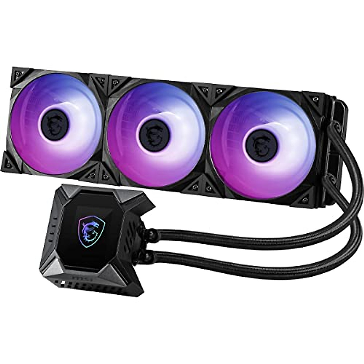 MSI MPG CoreLiquid K360 - AIO CPU Liquid Cooler - 2.4" LCD Screen - 360mm Radiator - Triple 120mm ARGB PWM Fans
