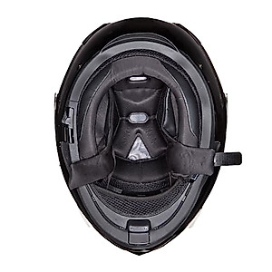 Daytona Glide Helmet - Hi Gloss Black - Lightweight Dirt Bike Helmet with Anti-Scratch Shield - DOT Approved Anti Fog Helmet with Dual Density EPS Liner - Bluetooth Compatible - XL - 4.13 Pounds