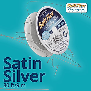 Soft Flex Wire 49-Strand .019" Diameter 30ft/Pkg-Satin Silver