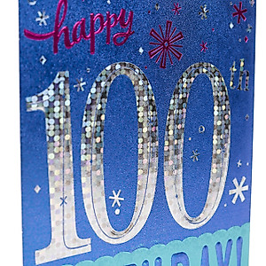Hallmark 100th Birthday Greeting Card (100th with Confetti)
