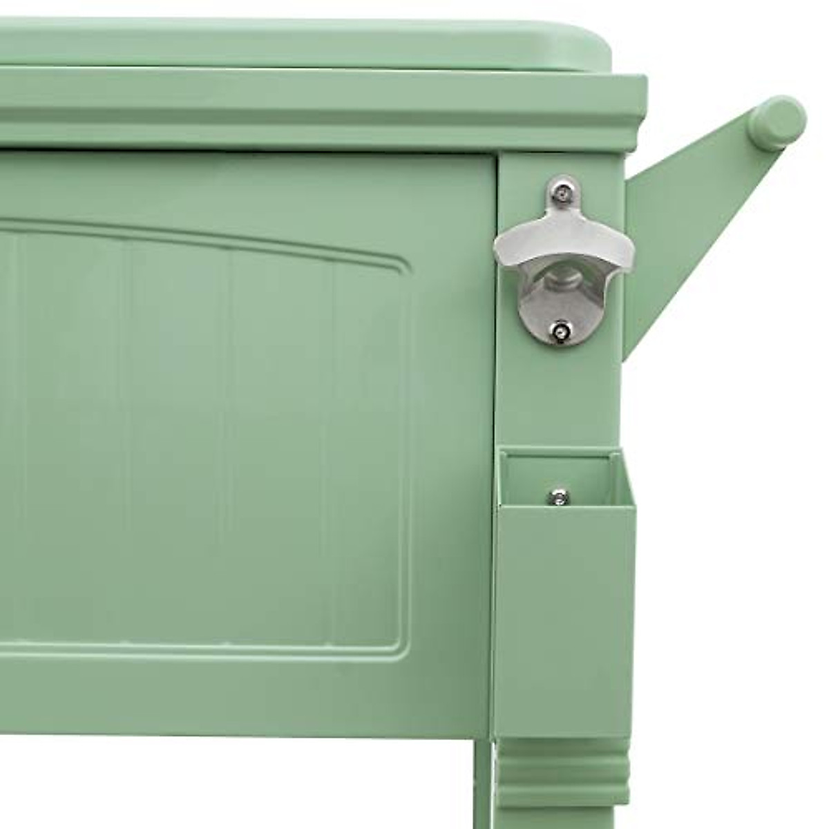 Permasteel PS-203F1-SAGE-AM 80 Quart Portable Rolling Patio Cooler, Sage