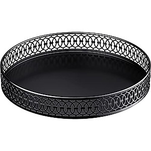 PHINOX Lazy Susan Organizer, 12 Inch Lazy Susan Turntable for Cabinet Table, Turntable Organizer Lazy Susan Spice Rack with Non-Slip Pad, Large Lazy Susan for Kitchen Bathroom Pantry Vanity (Metal)