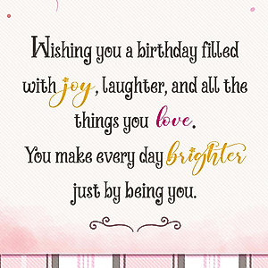 Prime Greetings Granddaughter Birthday Card, Made in America, Eco-Friendly, Thick Card Stock with Premium Envelope 5in x 7.75in, Packaged in Protective Mailer