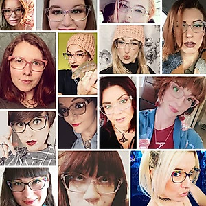 ZENNI Blue Light Blocking Glasses for Women Floral Cat-Eye Frame Relieve Digital Screen Eye Strain TR90 light eyewear