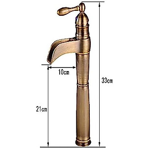 Kitchen & Bath Fixtures Taps Faucet,EuropUPC Waterfall Faucet Bathroom Heightening Above Counter Basin Faucet Wash Basin Hot and Cold Water Faucet