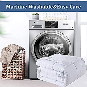 MAPLE DOWN Soft California King Size Comforter Duvet Insert-Down Alternative Comforter-Lightweight Fluffy Breathable Machine Washable(White, California King)