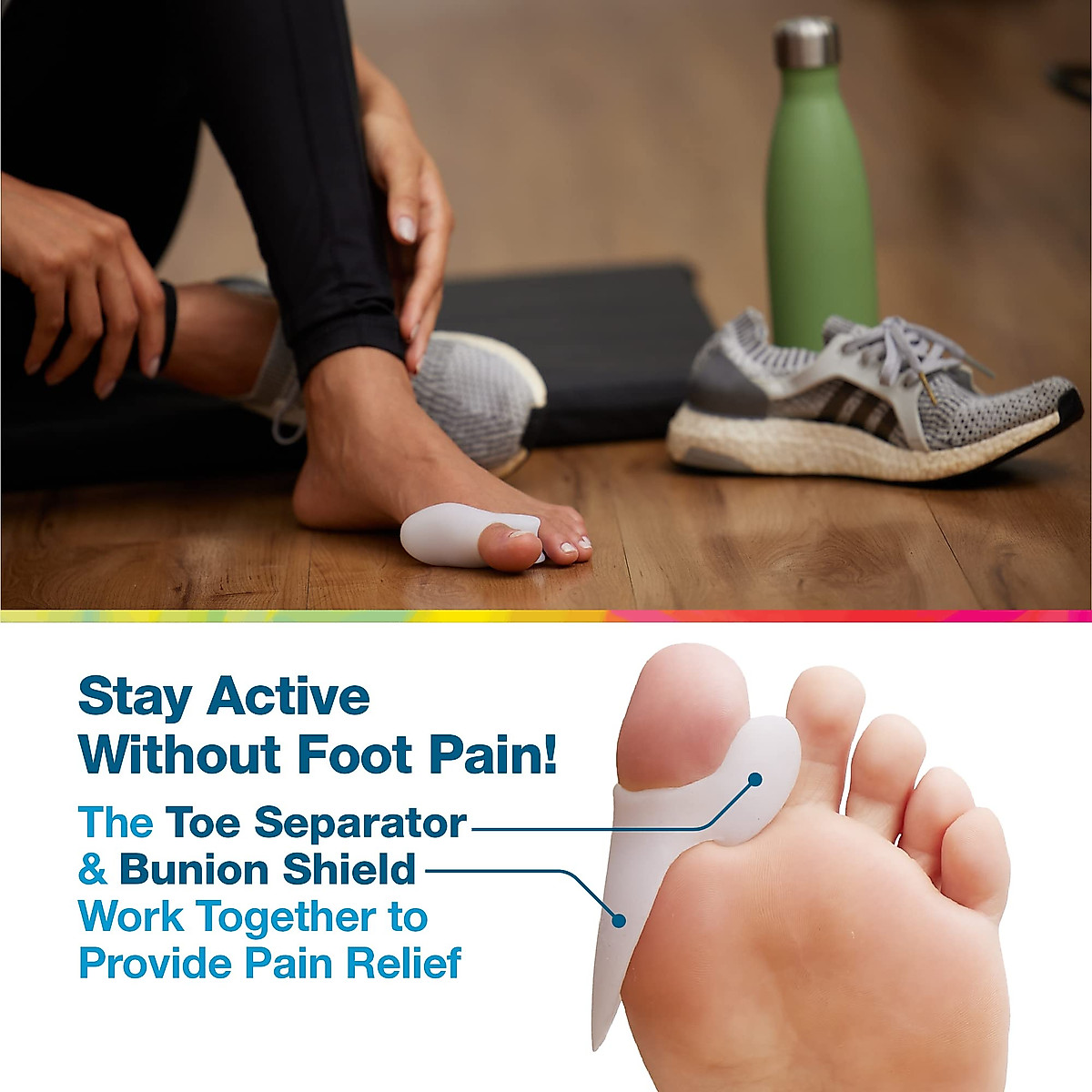 ZenToes Bunion Protector with Attached Toe Separator, Pack of 4