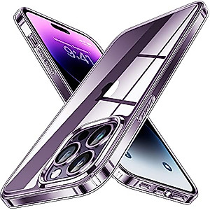 Simtect Ultra Clear Designed for iPhone 14 Pro Max Case, [Non-Yellowing] [10 FT Military Drop Protection] Slim Fit Yet Protective Shockproof Bumper with Airbag Phone Case Cover 6.7 Inch- Crystal Clear