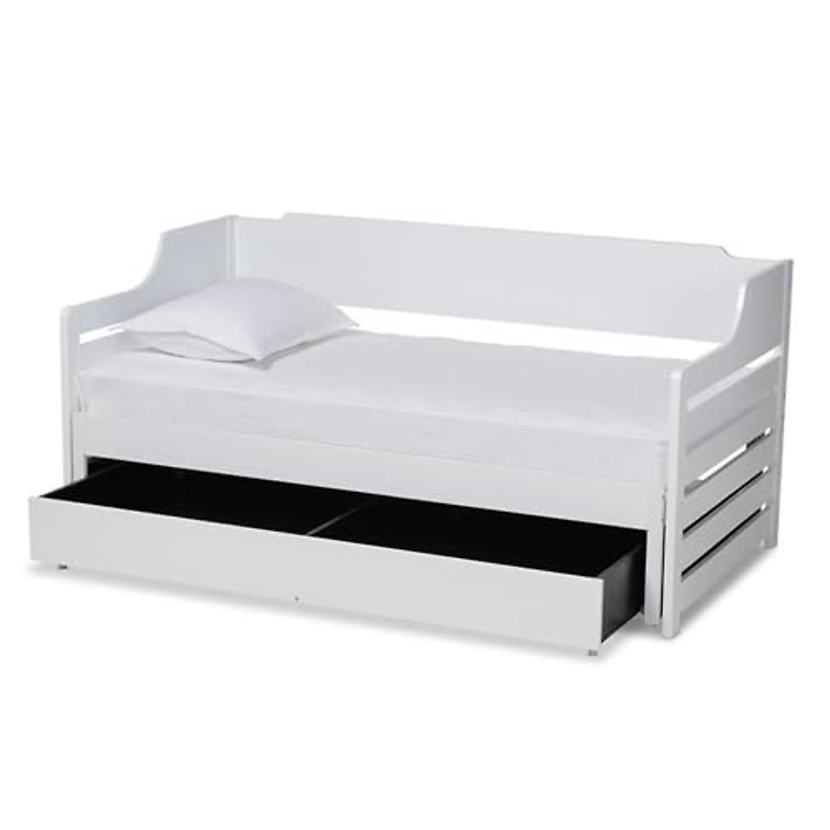 BOWERY HILL White Expandable Twin Size to King Size Daybed