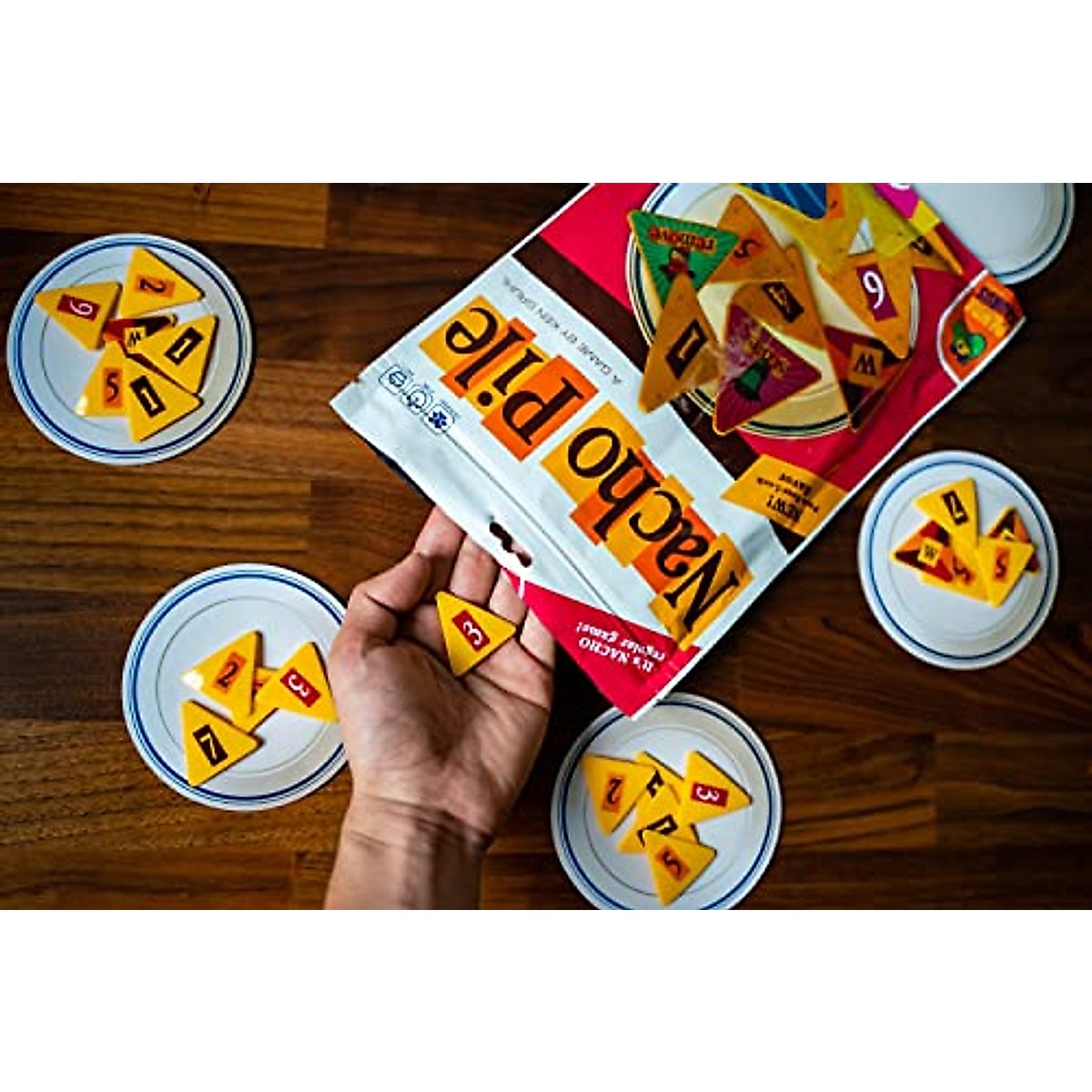 Nacho Pile Party Game | Fast-Paced Stacking Game | Push-Your-Luck Strategy Game | Fun Family Game for Kids and Adults | Ages 7+ | 2-4 Players | Average Playtime 20 Minutes | Made by Pandasaurus Games