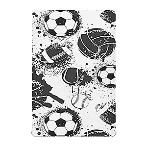 Football Sports Baby Crib Sheets Soft Toddler Bed Sheets Breathable Mattress Cover Crib Mattress Sheet for All Seasons Boy Toddler Baby Bed Mattress, 52 * 28 * 9in