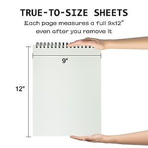 ArtBeek Watercolor Pad 9x12 Inch, 32 Sheets (140lb/300gsm), 100% Cotton Watercolor Paper,Cold Pressed,Acid-Free, Art Sketchbook Pad for Painting & Drawing, Wet, Mixed Media