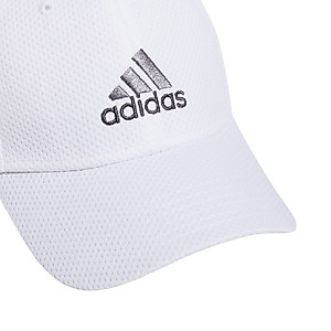 adidas Men's Zags 2.0 Structured Mid Crown A-Flex Stretch Fit Hat, White, Small-Medium