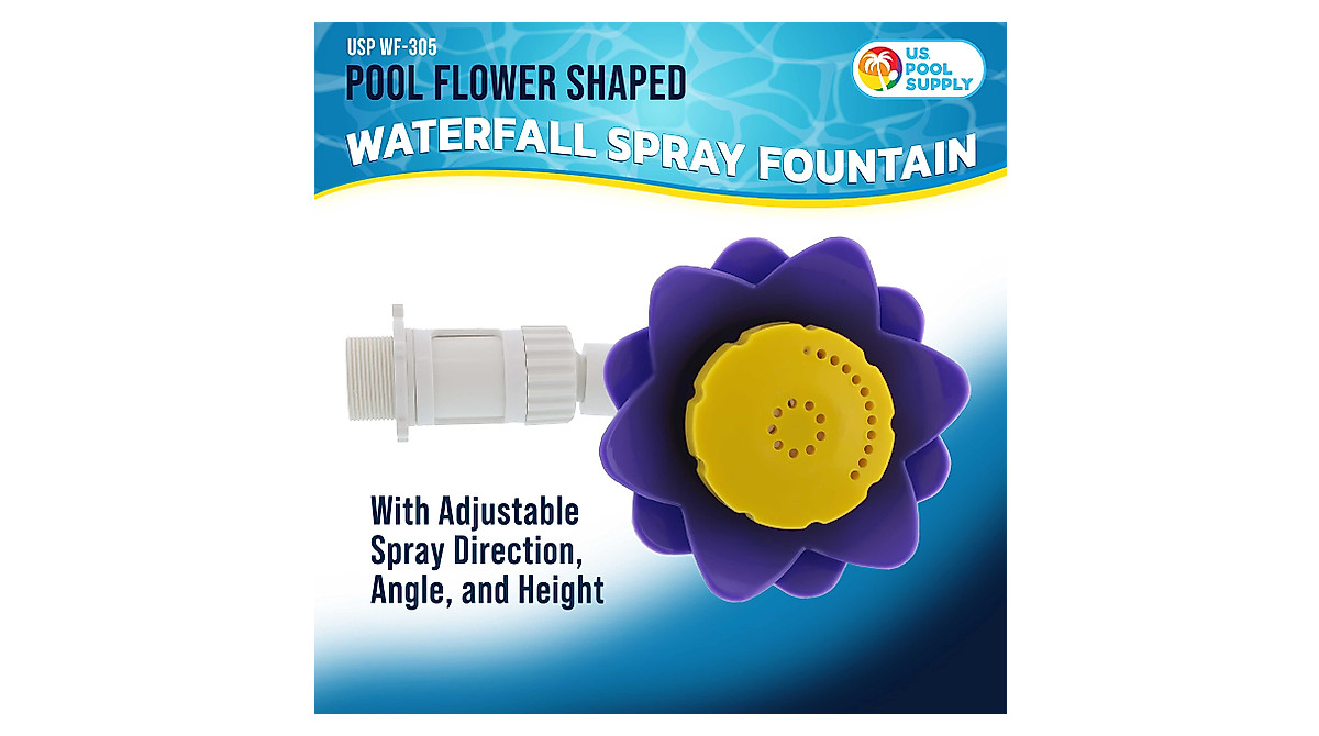 Flower Shaped Pool Fountain - Adjustable Spray & Cool Water