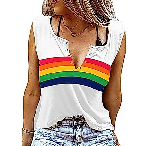 Be You Tank Women Love Wins Letter Print Tank Tops Gay Pride Sleeveless Shirt Tee (P3,XL)