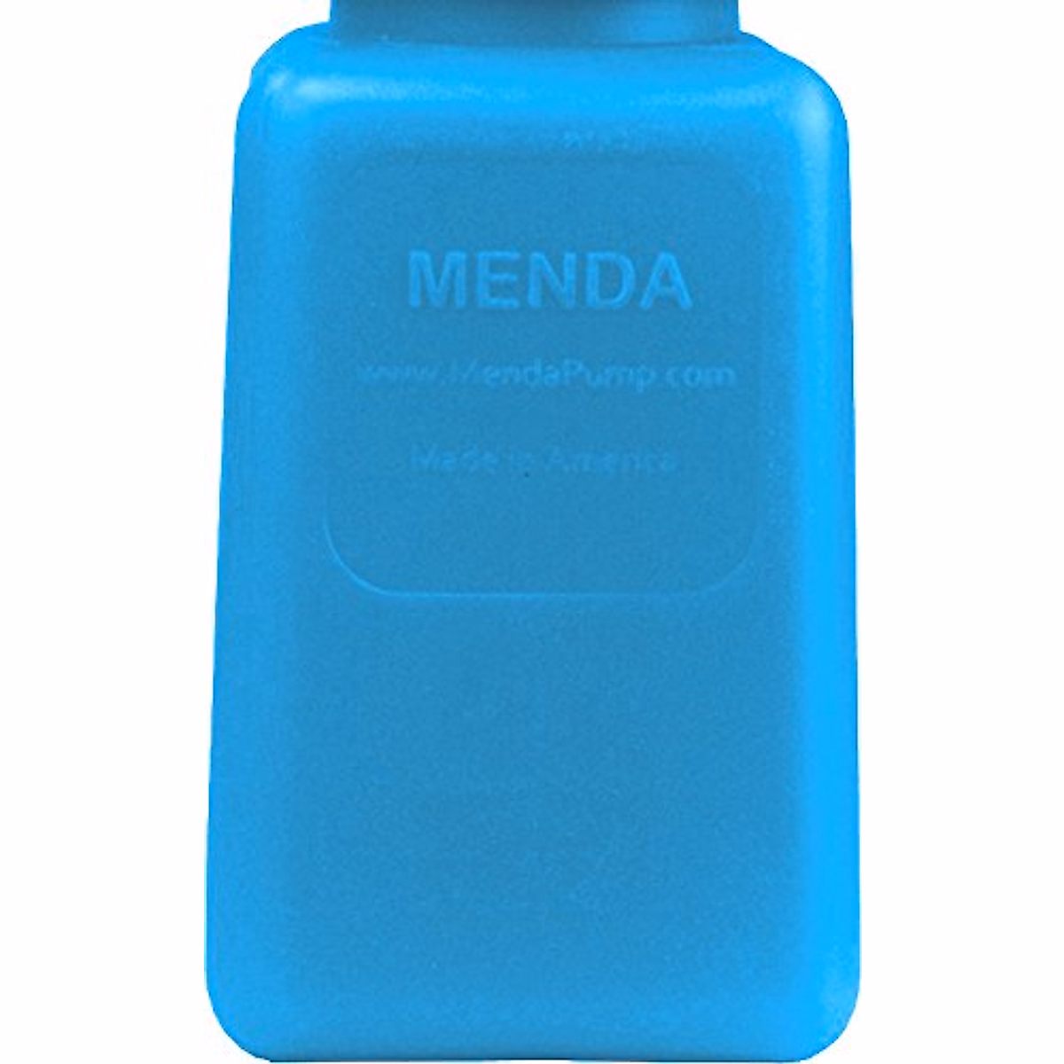 Menda 35285 Pure Touch Stainless Steel Liquid Dispenser Pump, ESD Safe durAstatic Square Bottle, 6 oz, High Density Polyethylene/Stainless Steel, Blue
