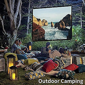 FMOGE Projector Simple Curtain Home Outdoor KTV Office Home Theater Portable 3D HD Projector Screen (Size : 150 inch)