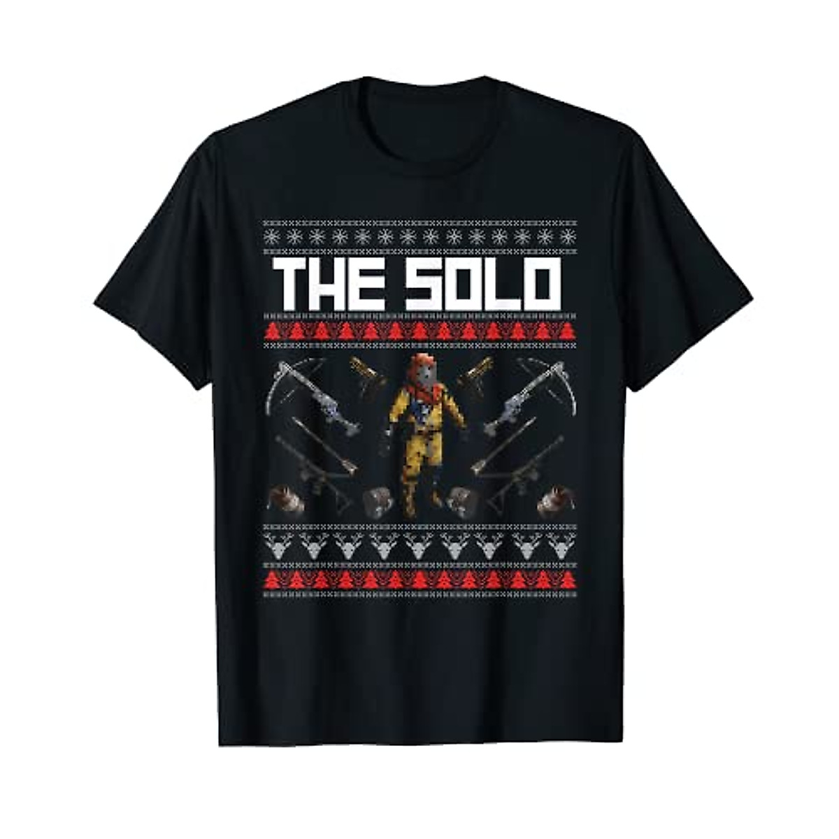 Rust the game retro Christmas pixel face punch solo T-Shirt