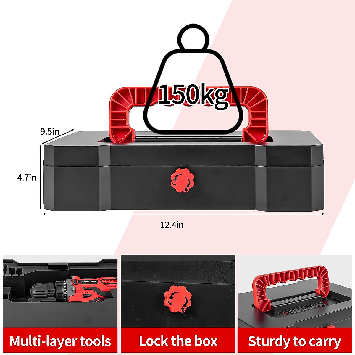 Cordless Power Drill Set, 16.8V Electric Drill Driver Kit, Cordless Power with Battery and Charger,3/8" Keyless Chuck, 2 Variable Speed, 2-Variable Speed Power Drill Kit for Father's Day