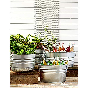 Behrens 62 Hot Dipped Galvanized Steel Tub, 15 Gal, Silver