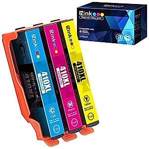 E-Z Ink (TM Remanufactured Ink Cartridge Replacement for Epson 410XL 410 XL T410XL High Yield to use with Expression XP-640 XP-830 XP-7100 XP-530 XP-630 XP-635 ( 1 Cyan, 1 Magenta, 1 Yellow, 3 Pack )