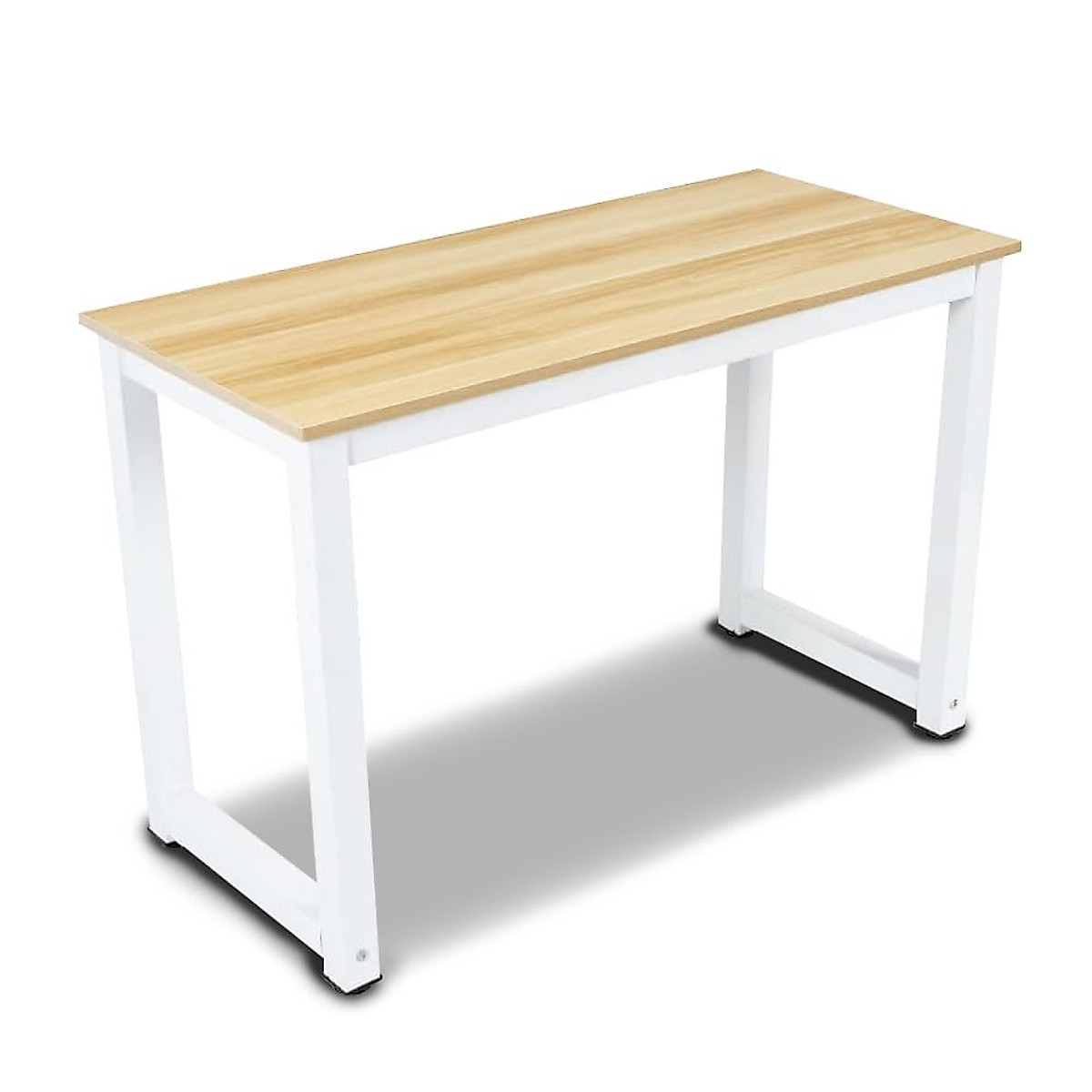 CROSSDESIGN Computer Desk Wood Office Table, Modern PC Laptop Notebook Study Writing Table for Home Office Workstation (47.2'' Oak Color)