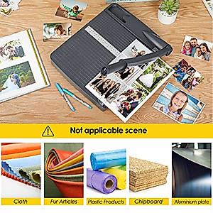 MROCO Paper Cutter 12" Cut Length Paper Trimmer, Guillotine Paper Trimmer with 12 Sheet Capacity Paper Slicer with Drawer Storage, Heavy Duty Guillotine Paper Cutters and Trimmers for Cardstock