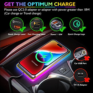 Wireless Car Charger, LANSEMKU Wireless Car Charging Pad Non Slip Car Wireless Phone Charging mat fit for iPhone 14 13 12 11 Pro Max Xs, Samsung Galaxy S23 Ultra S22 S21 S20, S10+ S9+ Note 9, etc