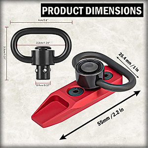 Combo of 5 Slots Mloc Picatinny Rail With Trigger Guard And QD Kit Push Button