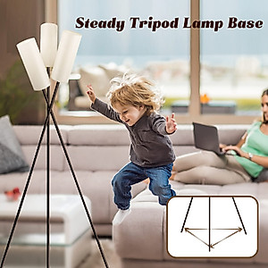 TYIAINI Floor Lamp, Tripod Floor Lamp with 3-Light, Modern Standing Lamps with Foot Switch, 70" Standing Tall Pole Lamps for Living Room, Bedroom, Study Room and Office