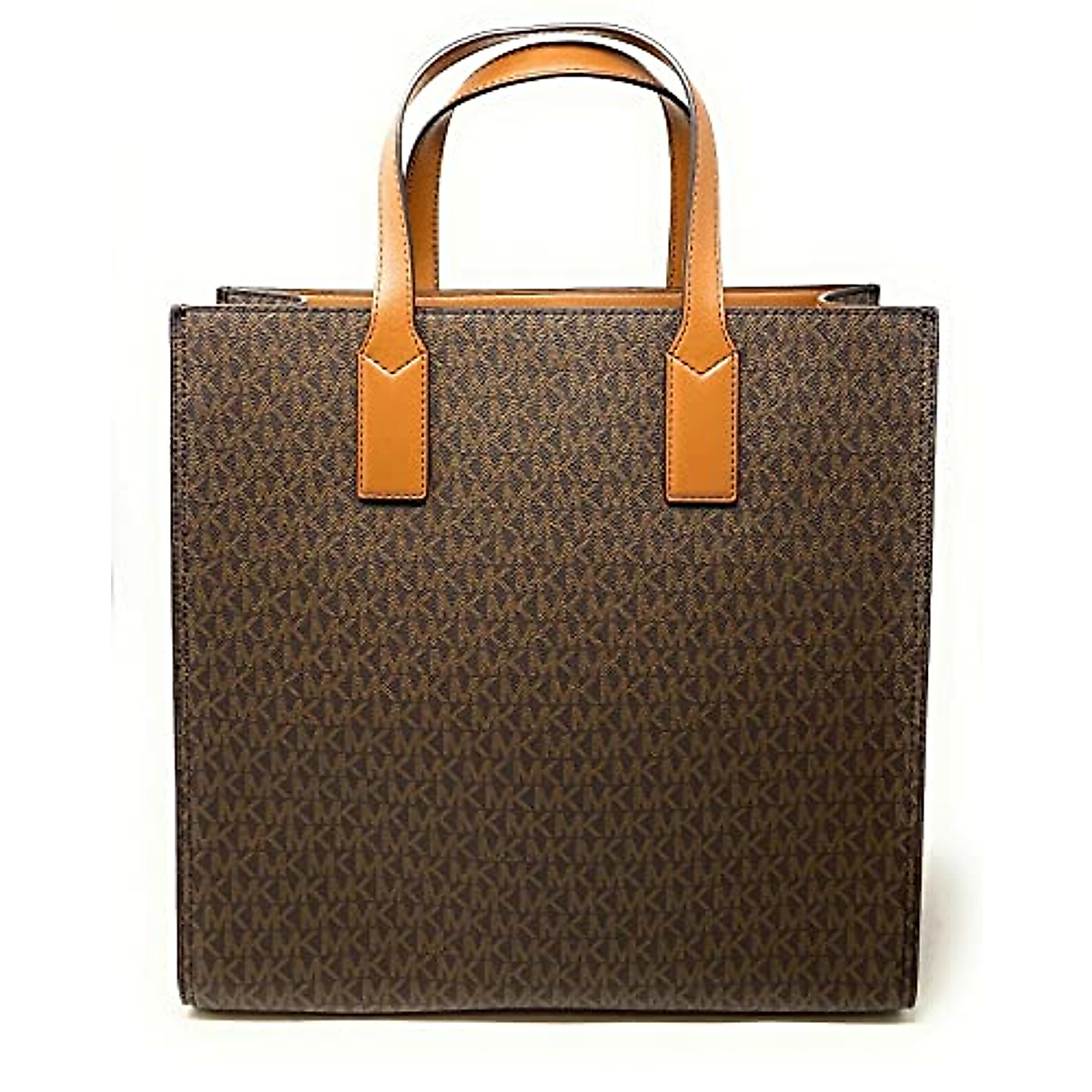 Michael Kors KENLY LARGTE TOTE SHOULDER BAG SATCHEL (Brown PVC)