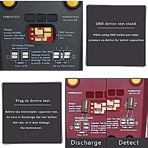 BSIDE ESR02 PRO Digital Transistor Tester SMD Components Meter Mega328 NPN/PNP Diode Triode Capacitor Inductance ESR Checker with Tweezers