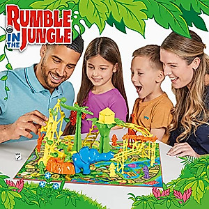 TOMY Rumble in The Jungle — Marble Run Family Board Game for Game Night — Fun Board Games for Kids — Ages 5+, Multicolor