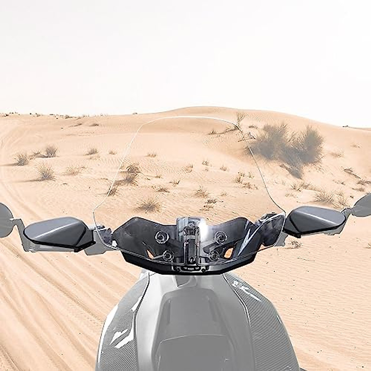A & UTV PRO Adventure Wider Windshield & Wind Deflector for Can Am Ryker All Models, XXL Adjustable Vented Wind Windscreen, Hand Guard Air Deflector Accessories, Replace OEM # 219401032, 219400894