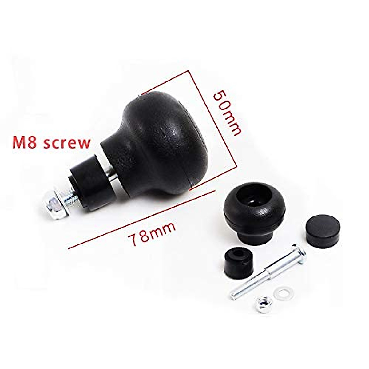 Anonyme 8mm Screw Steering Wheel Spinner Knob Turning Aid Ball Tractor Forklift Assembly Black