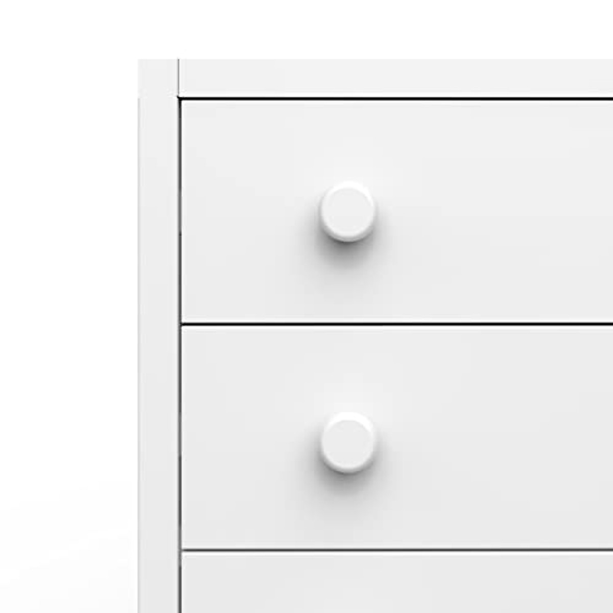 Child Craft Orbit 3 Drawer Dresser for Baby Nursery or Kid’s Bedroom Storage, Modern Contemporary Bedroom Furniture, Anti-Tip Kit Included, 42”L x 18”D x 34”H, (Matte White)