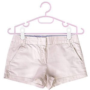 Tinfol White Plastic Hanger Clips, 24 Pack Hanger Clips- Strong Pinch Grip Finger Clips for Plastic Clothes Hangers, Multi-Purpose Hanger Clips